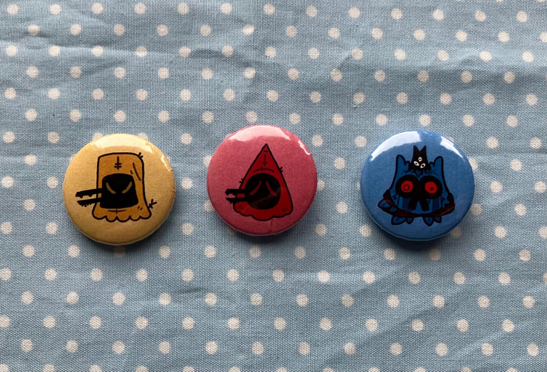 COTL Clauneck Kudaai Chemach 3 Siblings Cult of the Lamb 25mm Badges ...