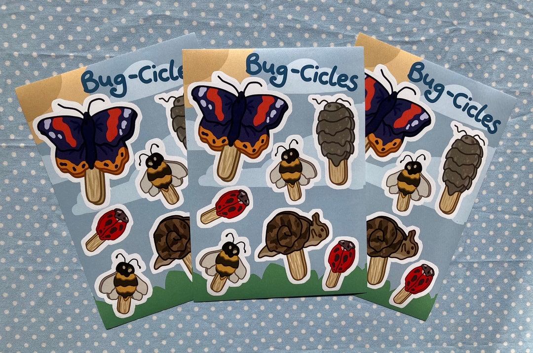 Bug Popsicles Summer Bugs Sticker Sheet - Etsy