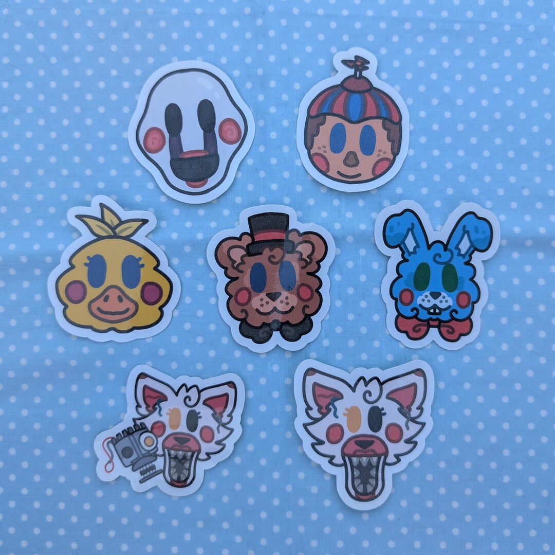 FNAF 2 Toy Animatronic Stickers, Water Resistant, Fan Merch - Etsy