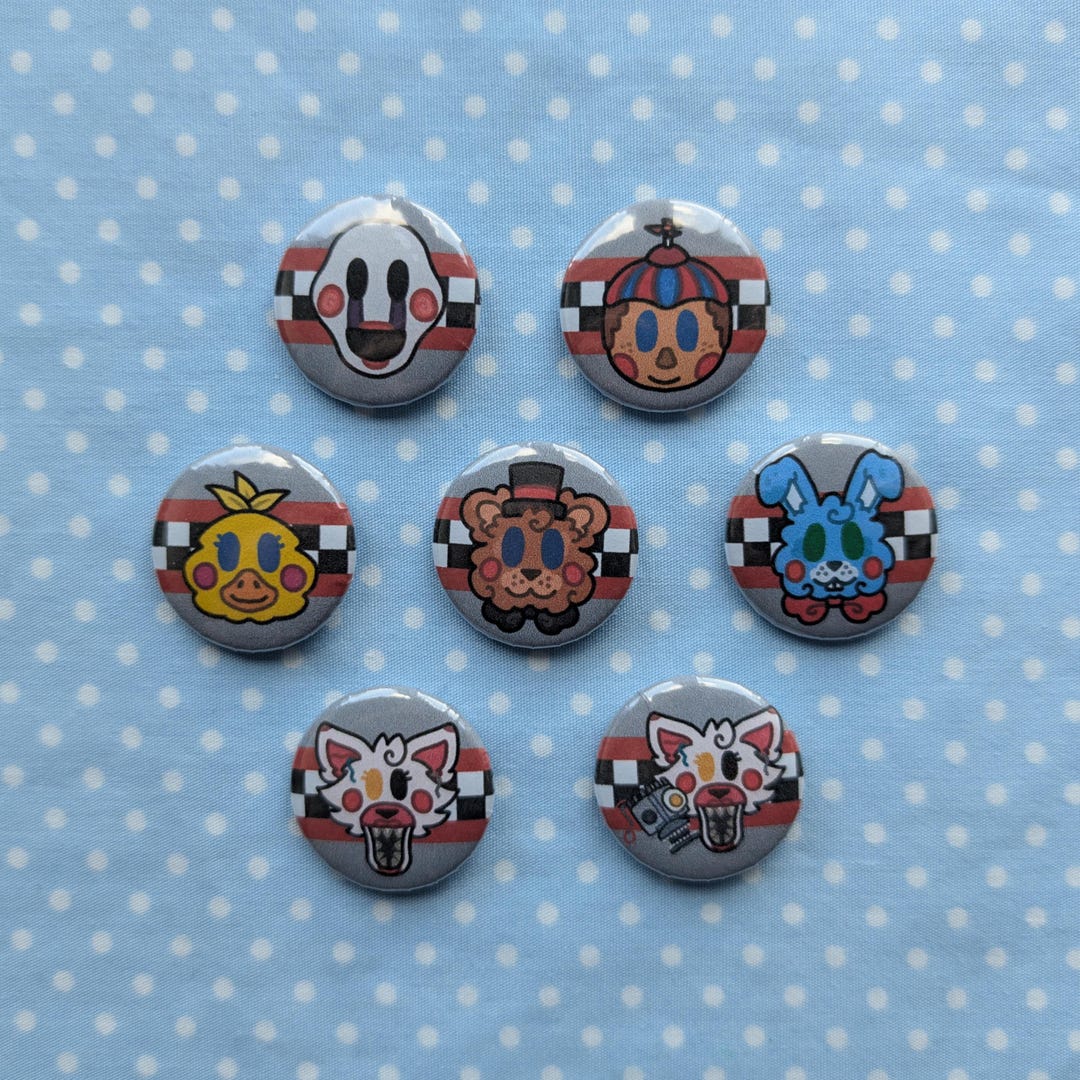 FNAF 2 Toy Animatronic Badges, Fan Merch (25mm) - Etsy
