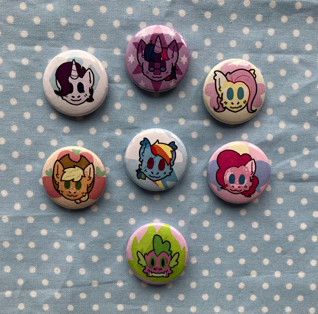 My Little Pony 25mm Badges Mane 6 MLP - Etsy