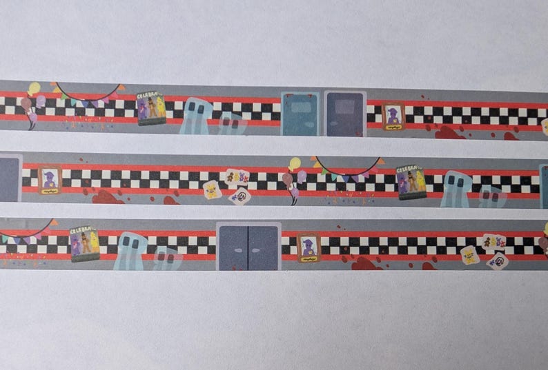Pizzeria Wall Five Nights at Freddys Washi Tape FNAF 15mm - Etsy