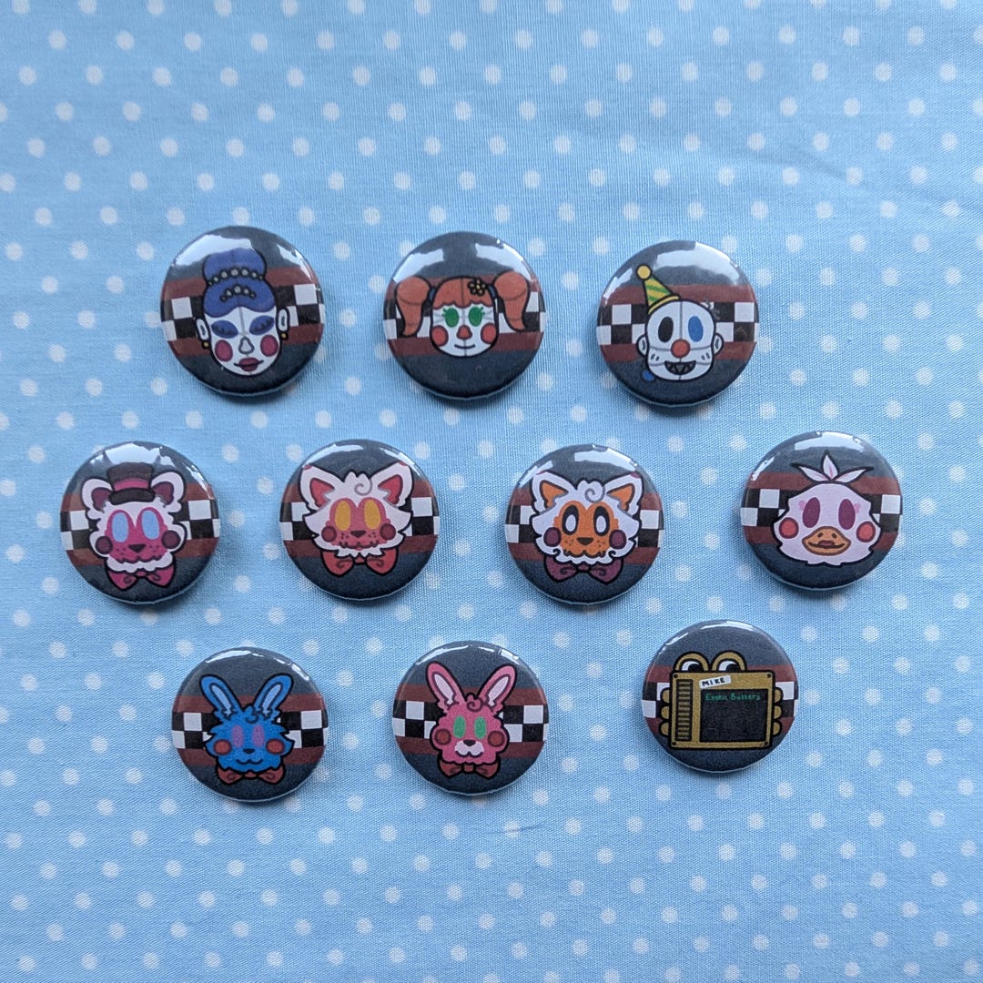 FNAF Sister Location Fan Merch Badges (25mm) - Etsy UK