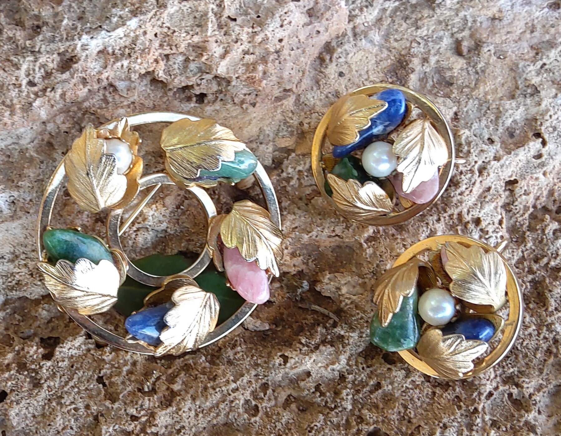 Vintage Sarah Coventry Lady Coventry Flowered Circle Brooch and ...