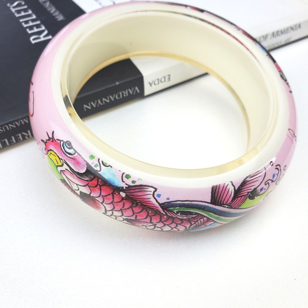 ED HARDY VINTAGE Style Authentic Bracelet/bangle Bracelet Coy Fish/hard ...