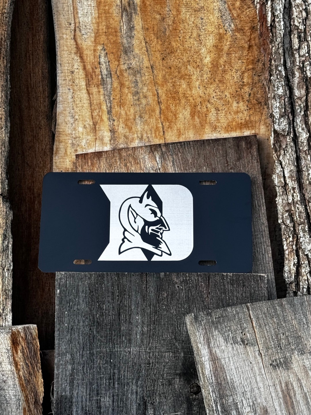 Duke Blue Devils University © Logo Aluminum License Plate Laser Etched ...