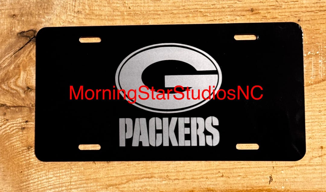 Green Bay Packers © Aluminum License Plate Laser Etched Car Vehicle ...