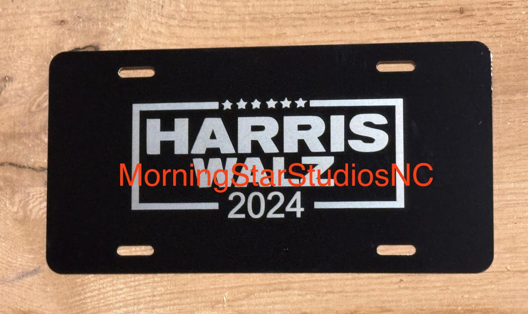 Kamala Harris Tim Walz Vote 2024 Democratic Party Aluminum License ...