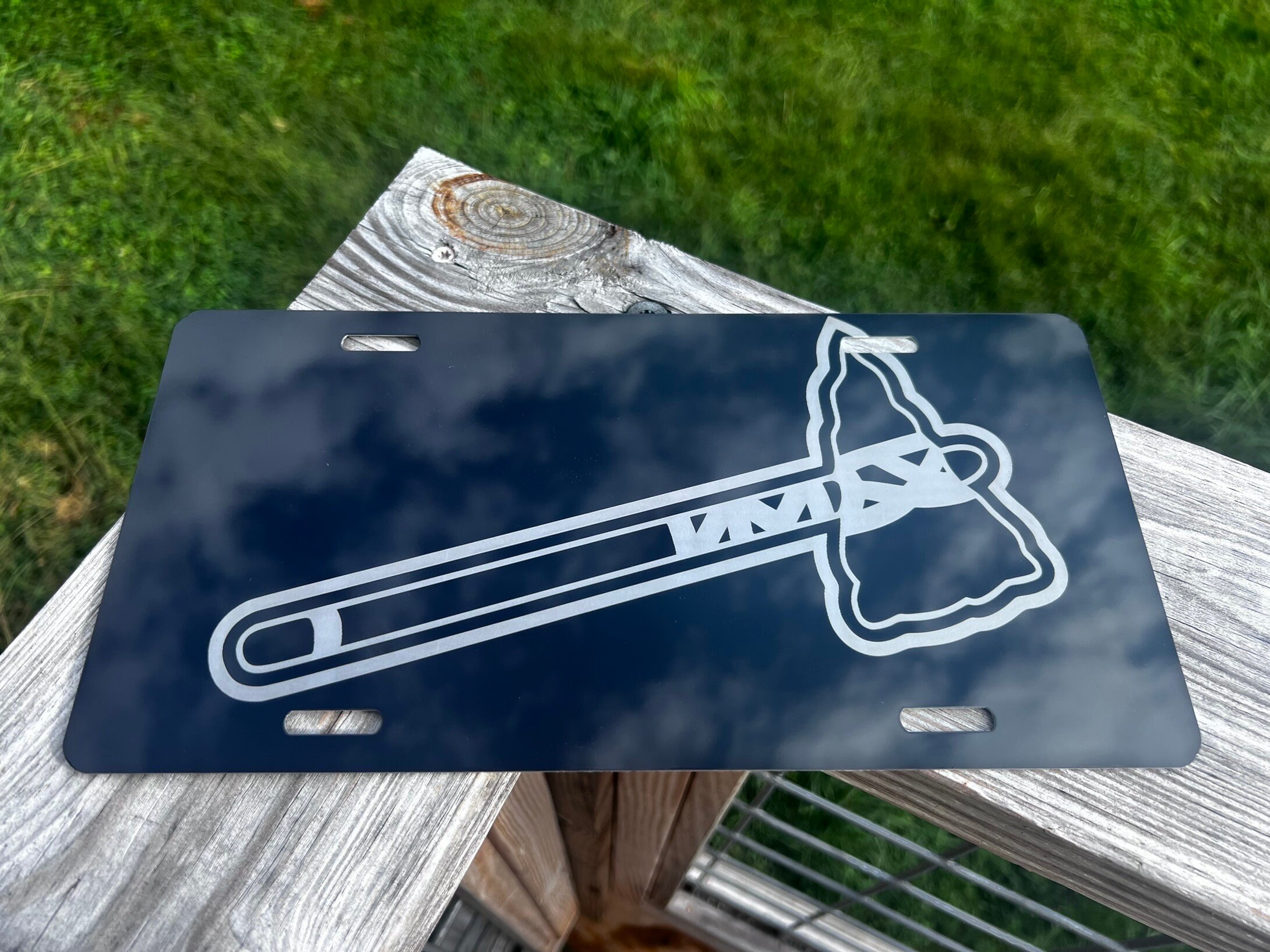 Atlanta Braves Just Tomahawk Car Tag License Plate - Etsy