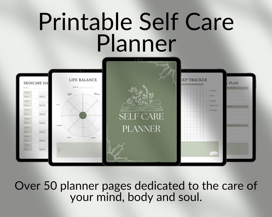 Printable Self Care Planner Self Care Wellness Planner - Etsy