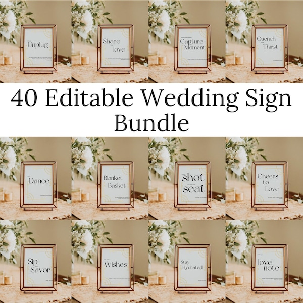 Printable Wedding Signs - Etsy