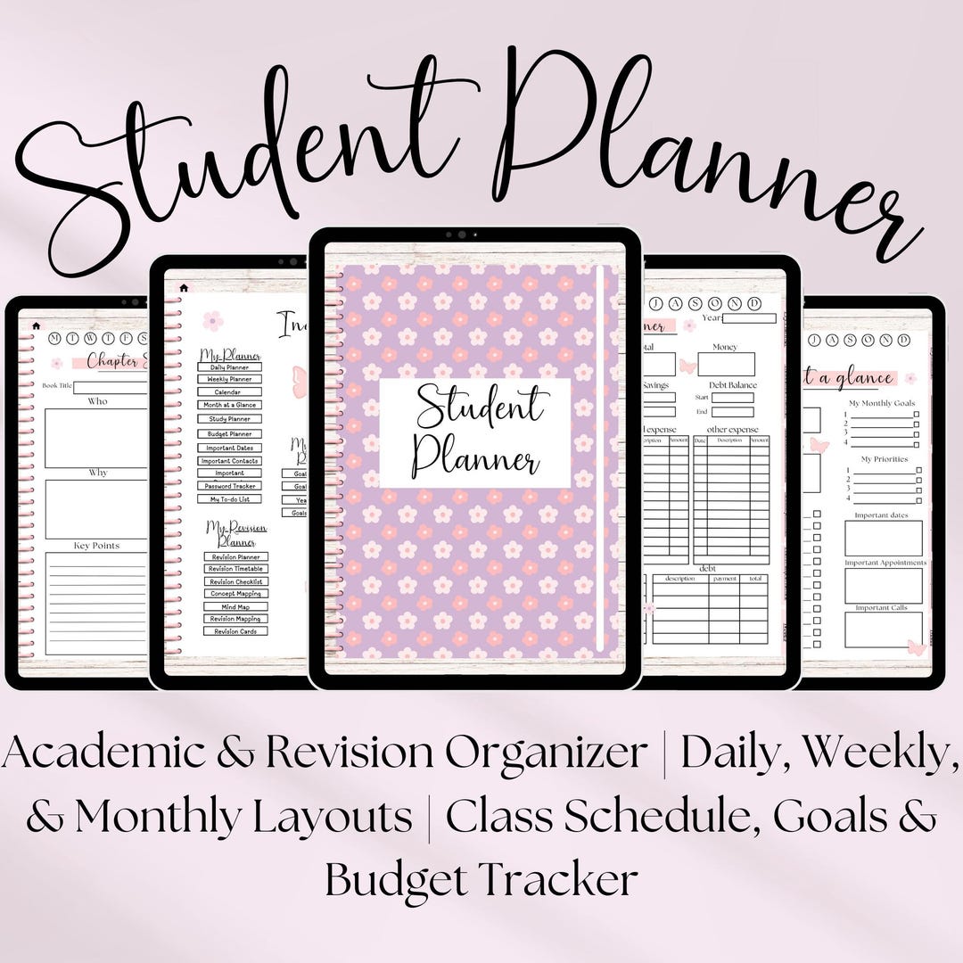 Ultimate Pink Student Planner Academic Revision Organizer Daily, Weekly ...