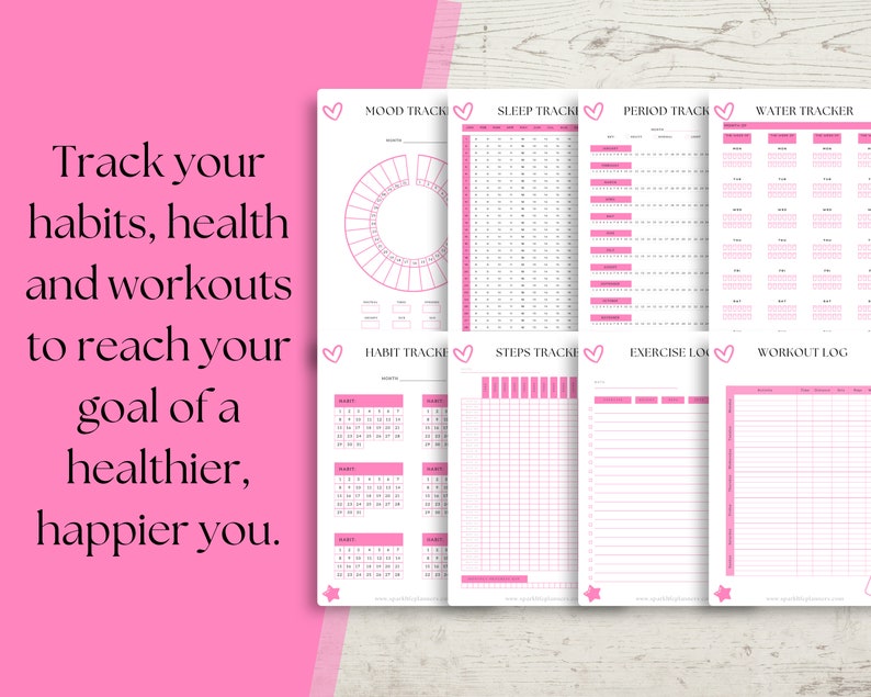 PLR Planner Weight Loss Tracker Bundle Templates, Edit on Canva ...