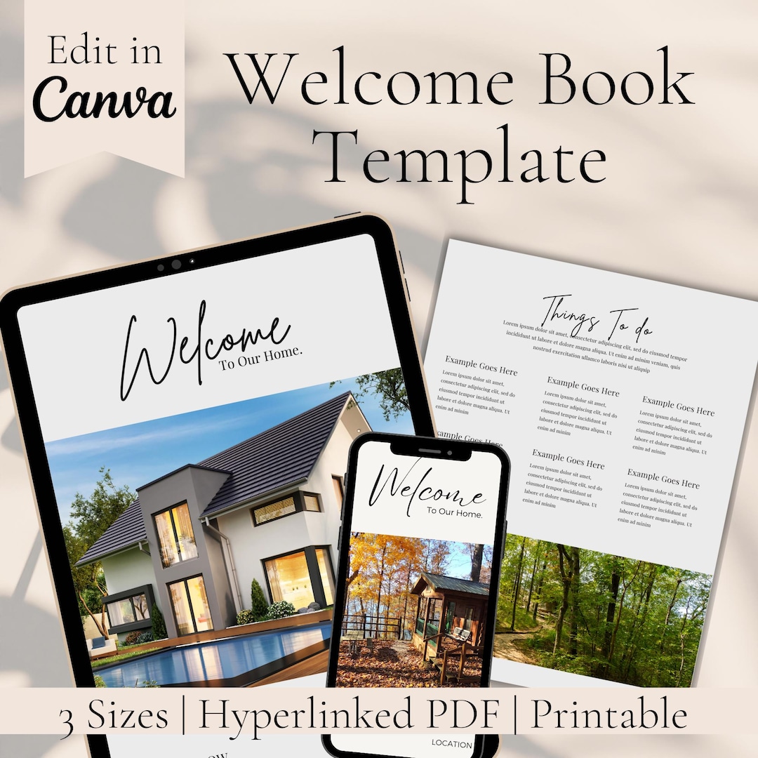 Vacation Rental Welcome Book Template, Canva Ebook Template, Air Bnb ...