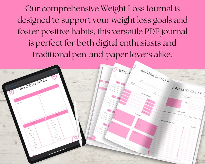 PLR Planner Weight Loss Tracker Bundle Templates, Edit on Canva ...