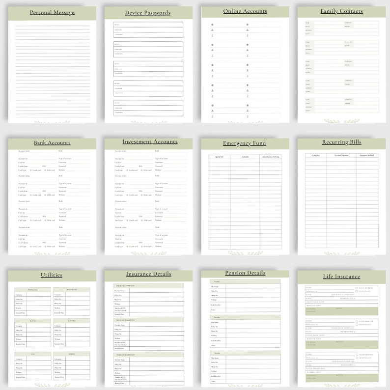 End of Life Planner, After I'm Gone Planner, Last Wishes Organizer ...