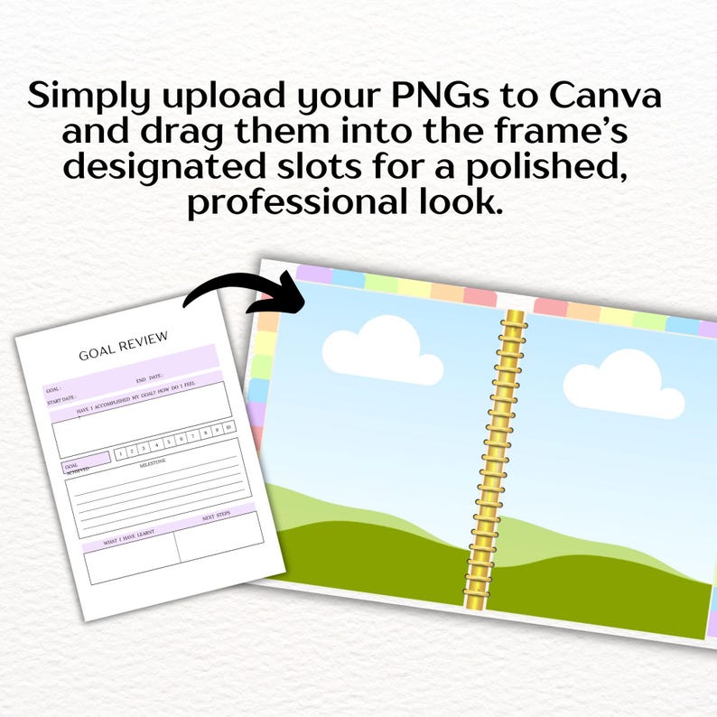 Canva Digital Planner Template: Portrait & Landscape Frame (PLR) - Etsy