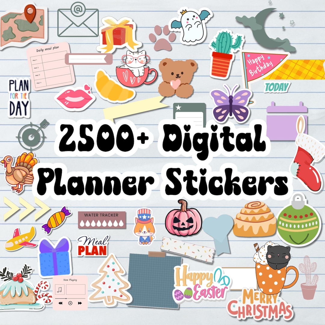 2.5k Digital Planner Stickers: Fall, Christmas, Halloween, Everyday ...