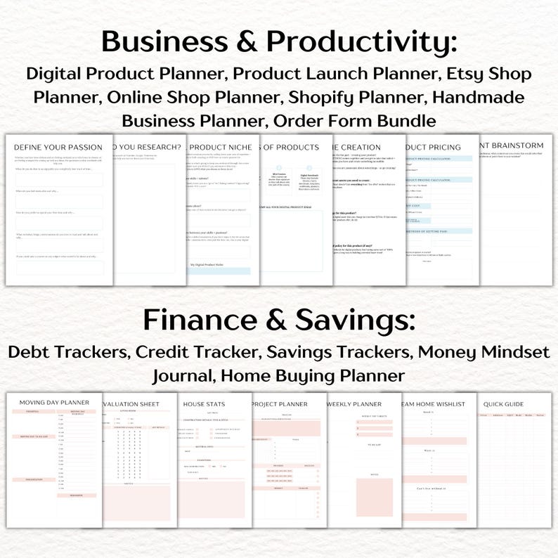 PLR Planner Template Bundle, 1500+ Canva Resale Templates - Etsy