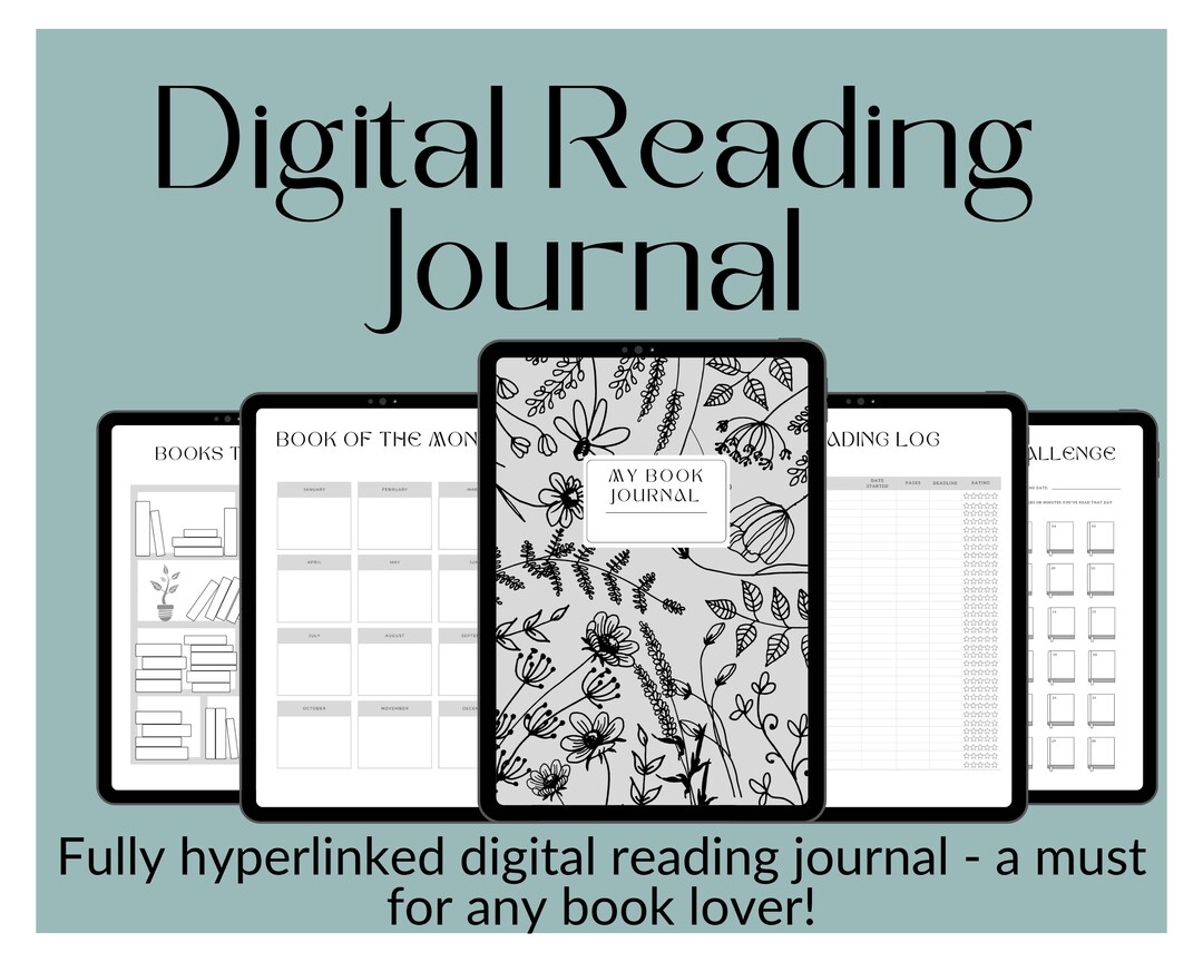 Digital Reading Journal, Goodnotes Book Planner, Book Review Journal ...