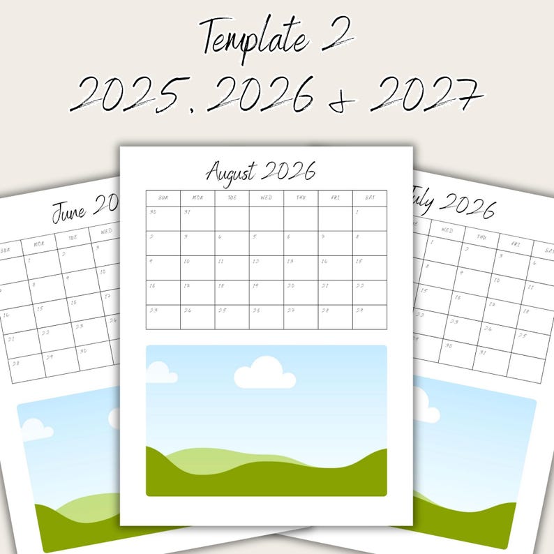 2026-2027 Photo Calendar Canva Template Bundle (digital Download) - Etsy