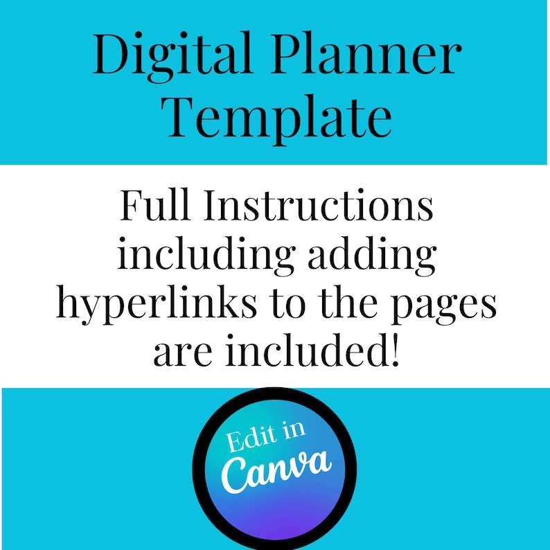 Canva Digital Planner Template, Custom Digital Planner, How to Create ...