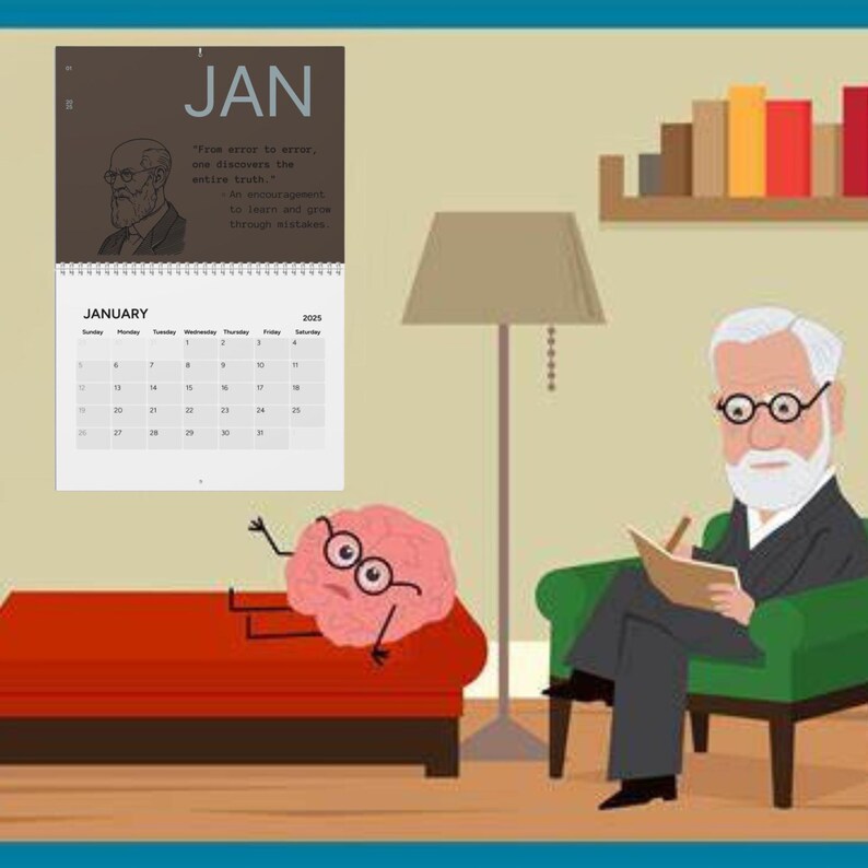 Wall Calendar, Sigmund Freud Quotes Calendar 2025 Psychology Gift ...