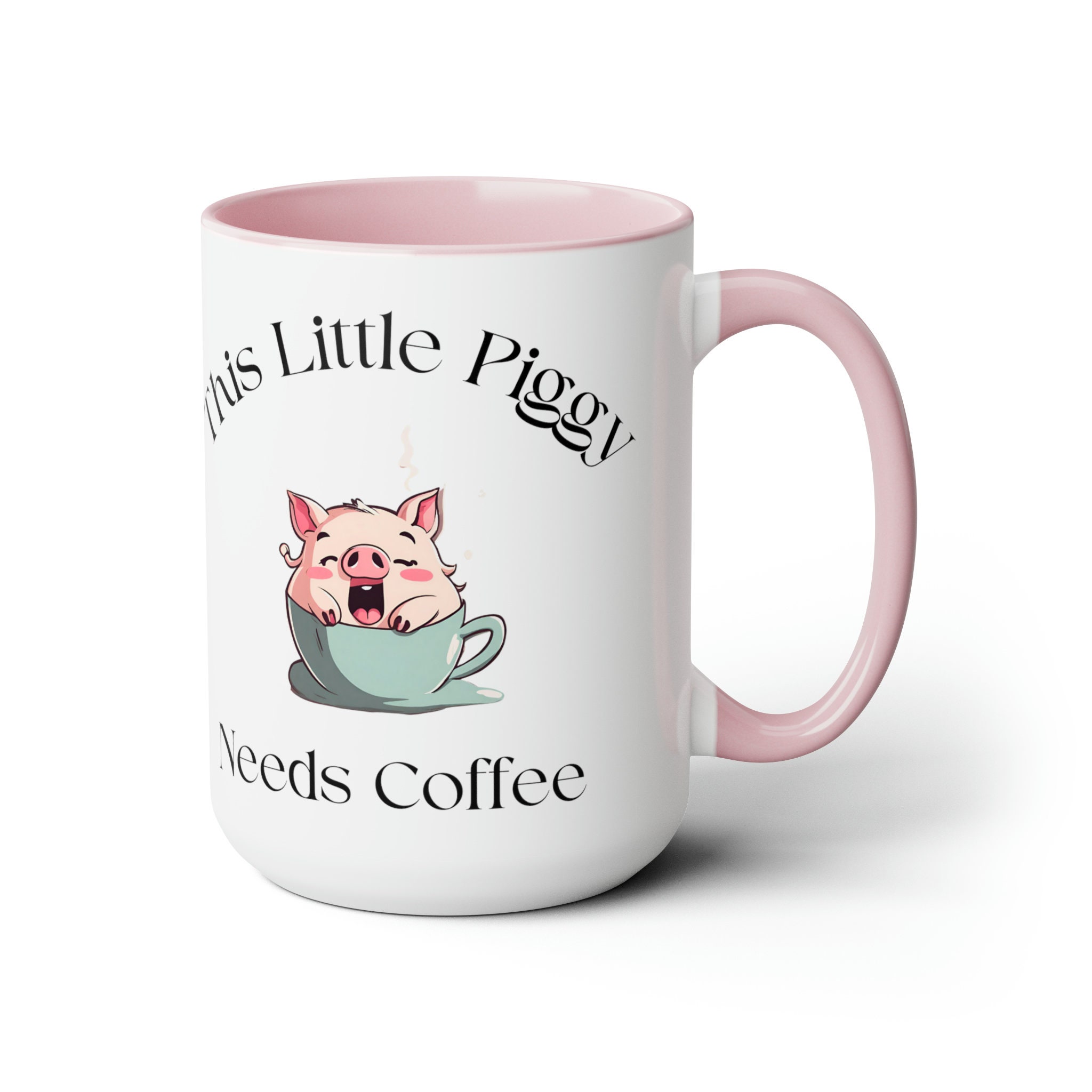 This Little Piggy Needs Coffee Mugs, Cute Kawaii Pig Mug, Piggy Coffee ...
