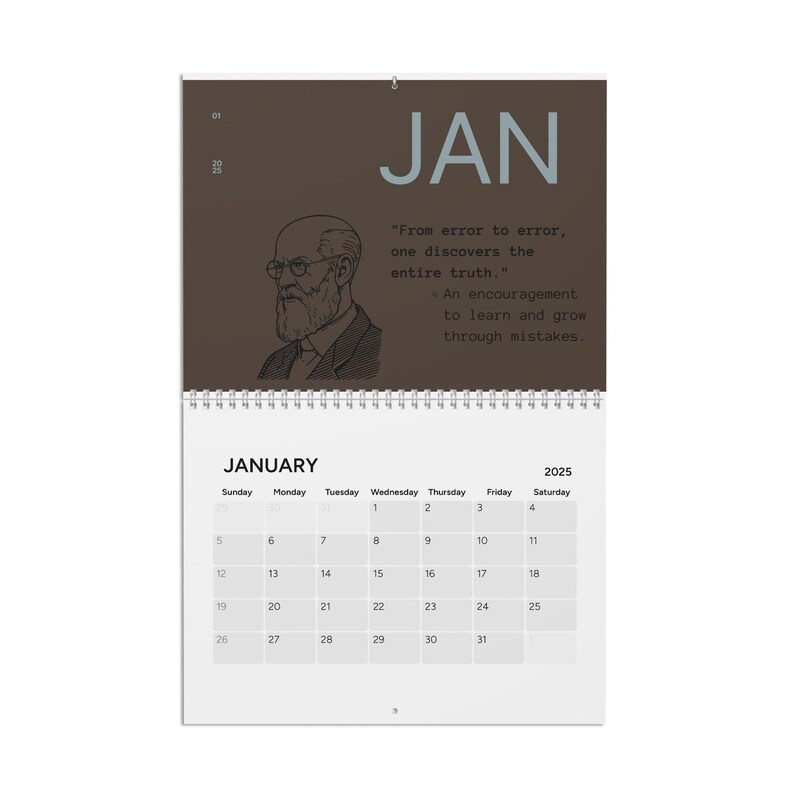 Wall Calendar, Sigmund Freud Quotes Calendar 2025 Psychology Gift ...