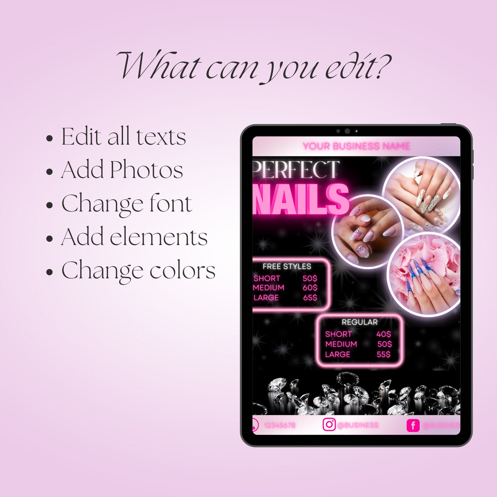 Nail Tech Flyer | Nail Appointments Flyer | Book Now Nail Flyer ...