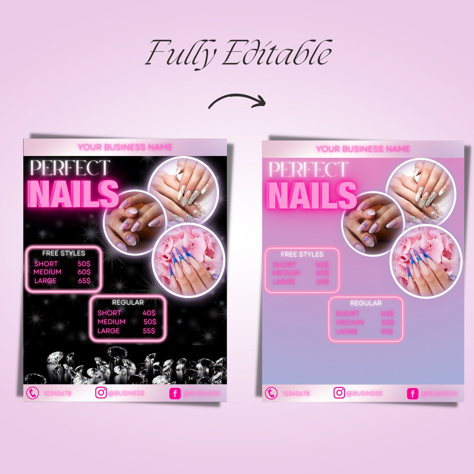 Nail Tech Flyer | Nail Appointments Flyer | Book Now Nail Flyer ...