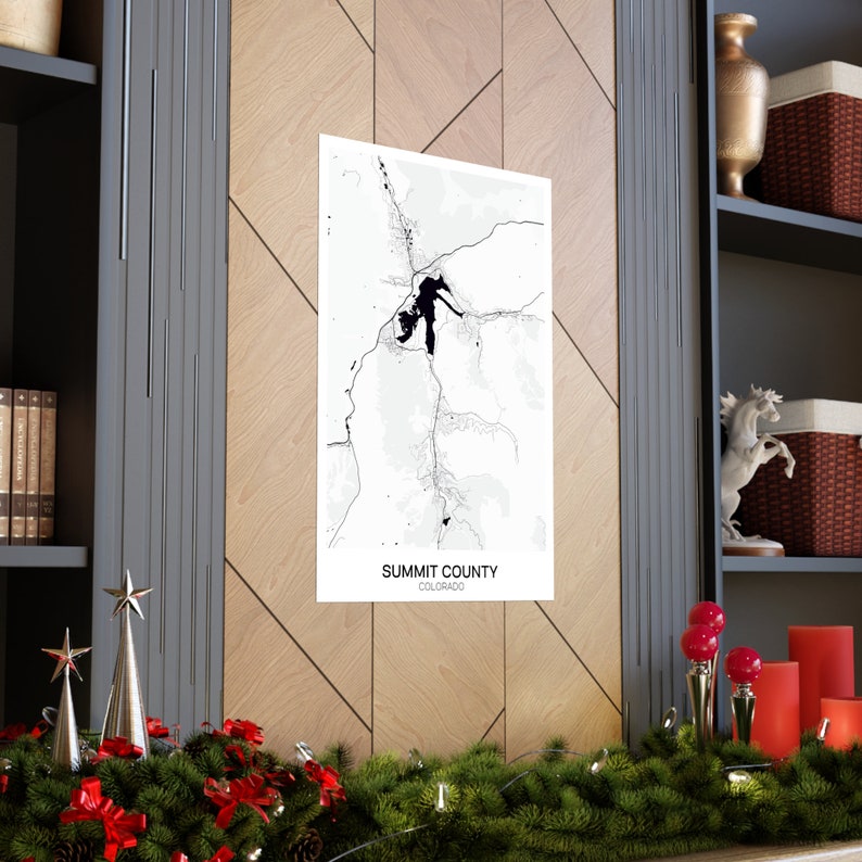 Summit County Map Print, Detailed, Map of Keystone, Breckenridge ...