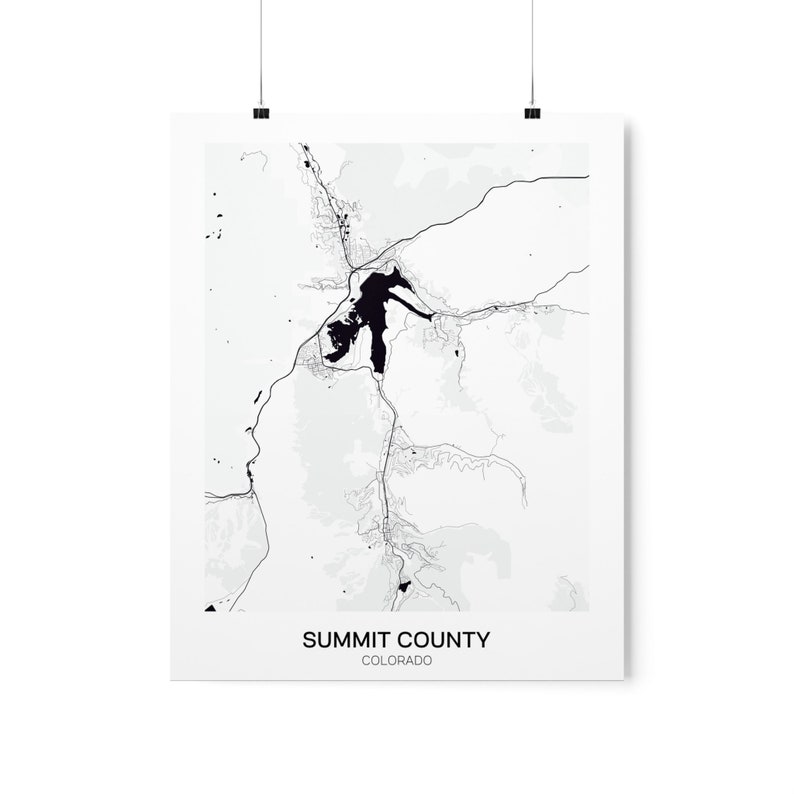 Summit County Map Print, Detailed, Map of Keystone, Breckenridge ...
