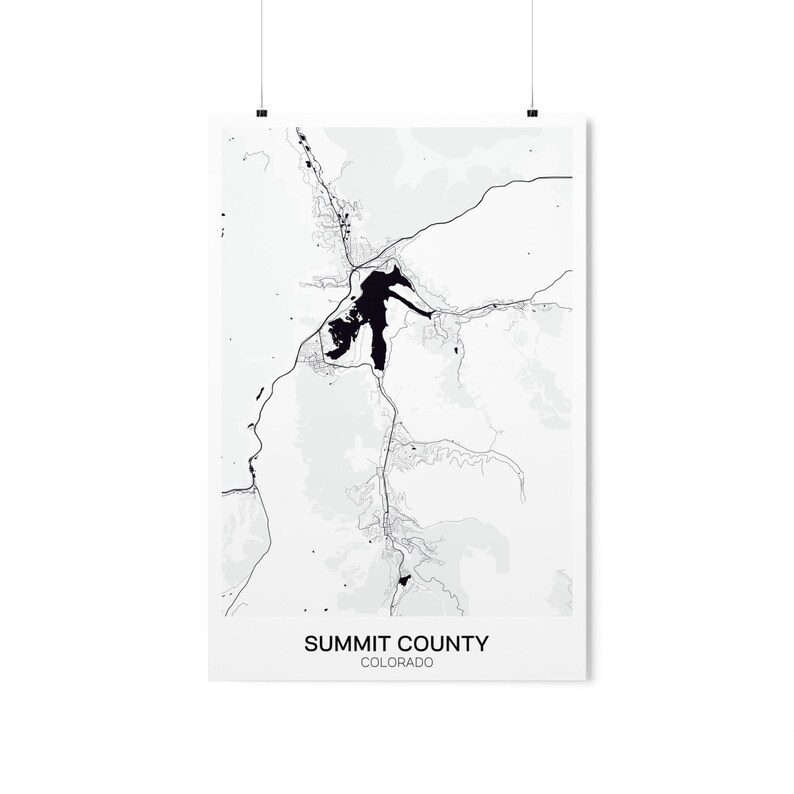 Summit County Map Print, Detailed, Map of Keystone, Breckenridge ...