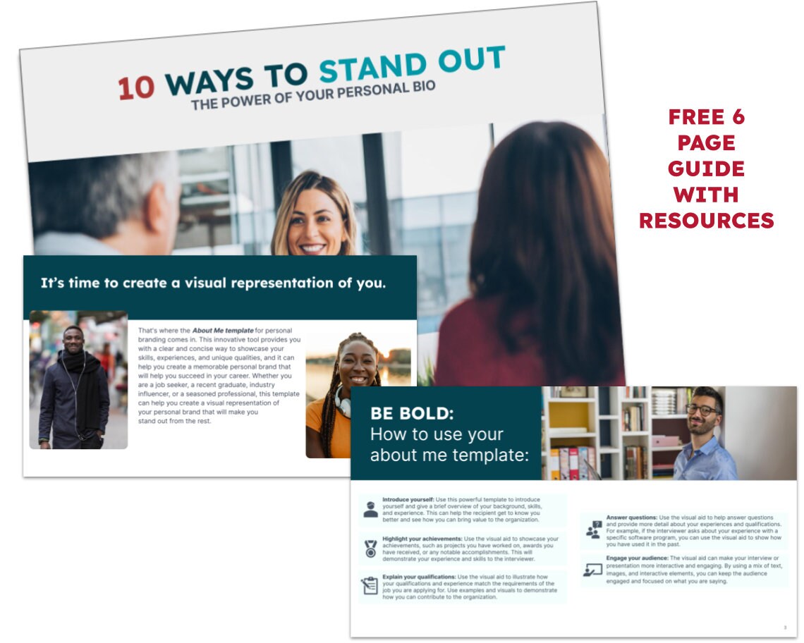 Professional Bio Template: One-page Career Summary (powerpoint & Google ...