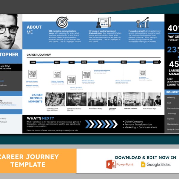 One Page Resume Template - Etsy