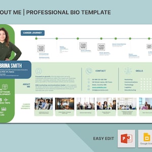 Professional Bio Template: Executive Profile Slide (powerpoint & Google ...