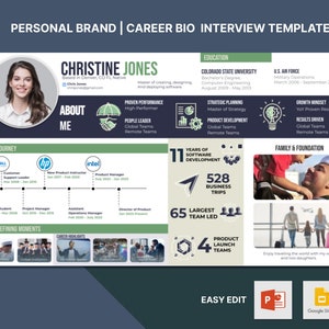 Professional 'about Me' Resume Template: Executive Bio, Career Branding ...