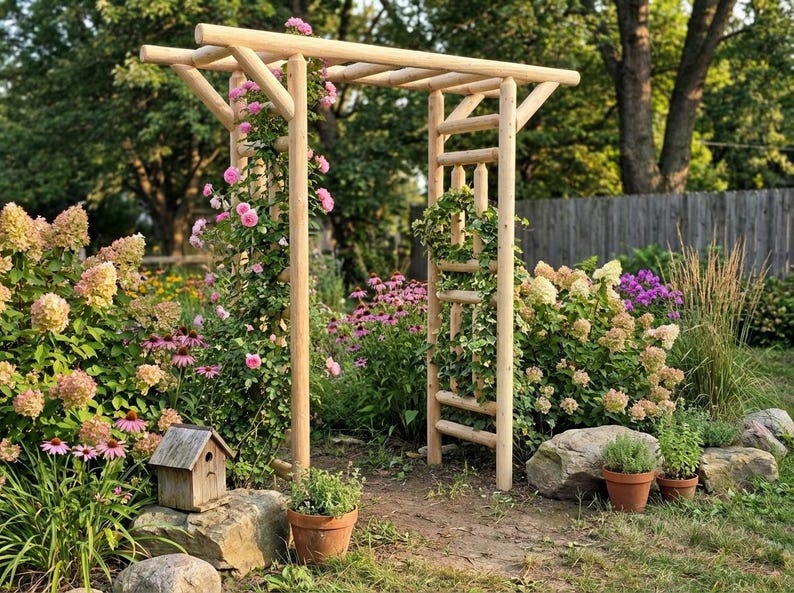 Cedar Rustic Log Arbor - Etsy Israel