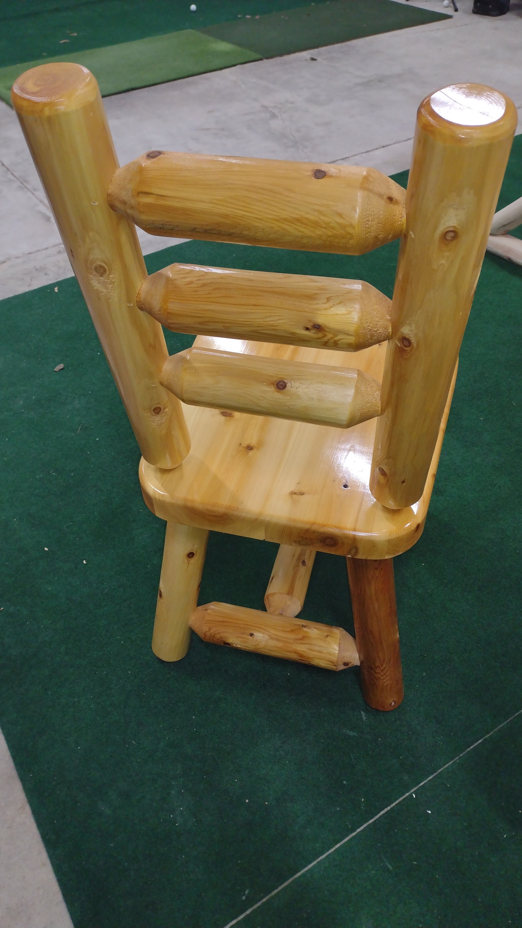 Rustic White Cedar Log Dining Chair Handcrafted Log Furniture for Cabin ...