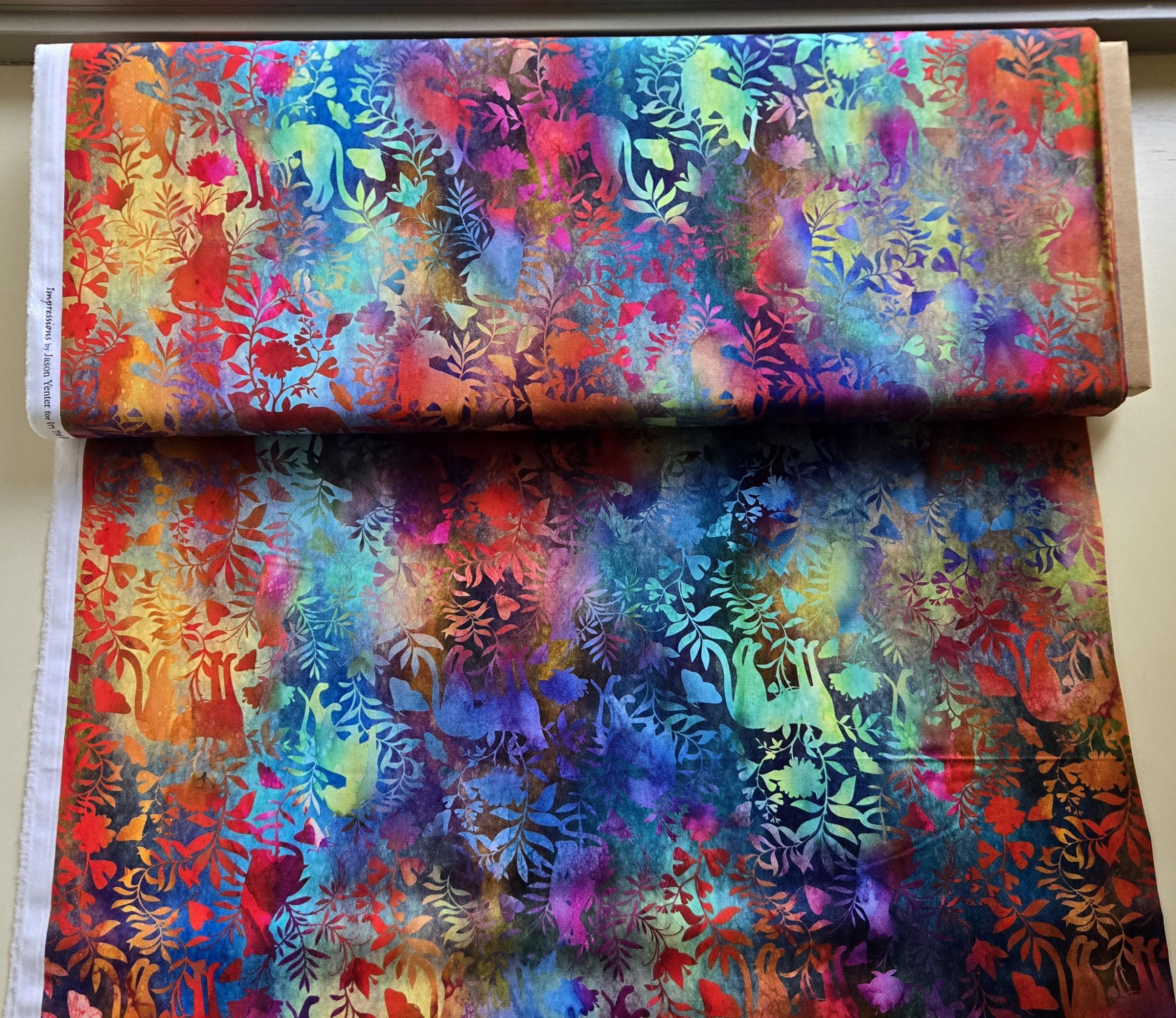 Animal Fabric Impressions by Jason Yenter Quilting Fabric Vibrant ...
