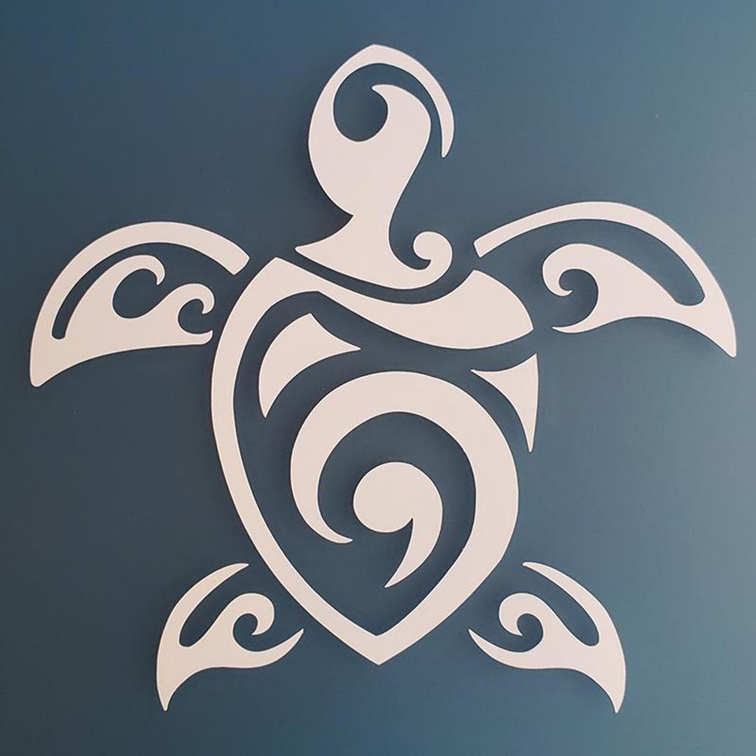 Hawaiian Turtle Car Sticker Vinyl Decal Sea Turtle Decal for Water ...
