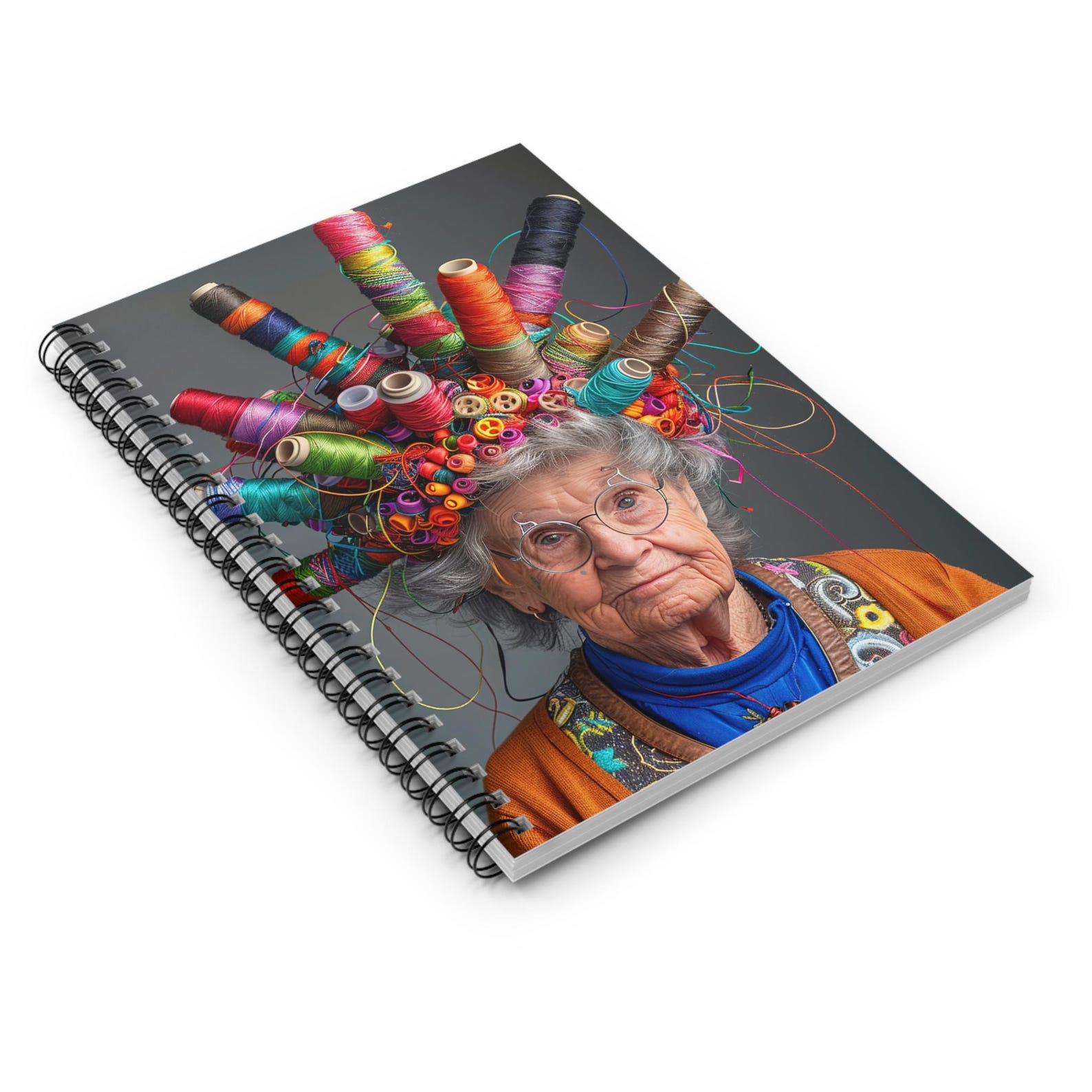 Women in Threads Spiral Notebook: Ruled Line Journal for Sewing ...