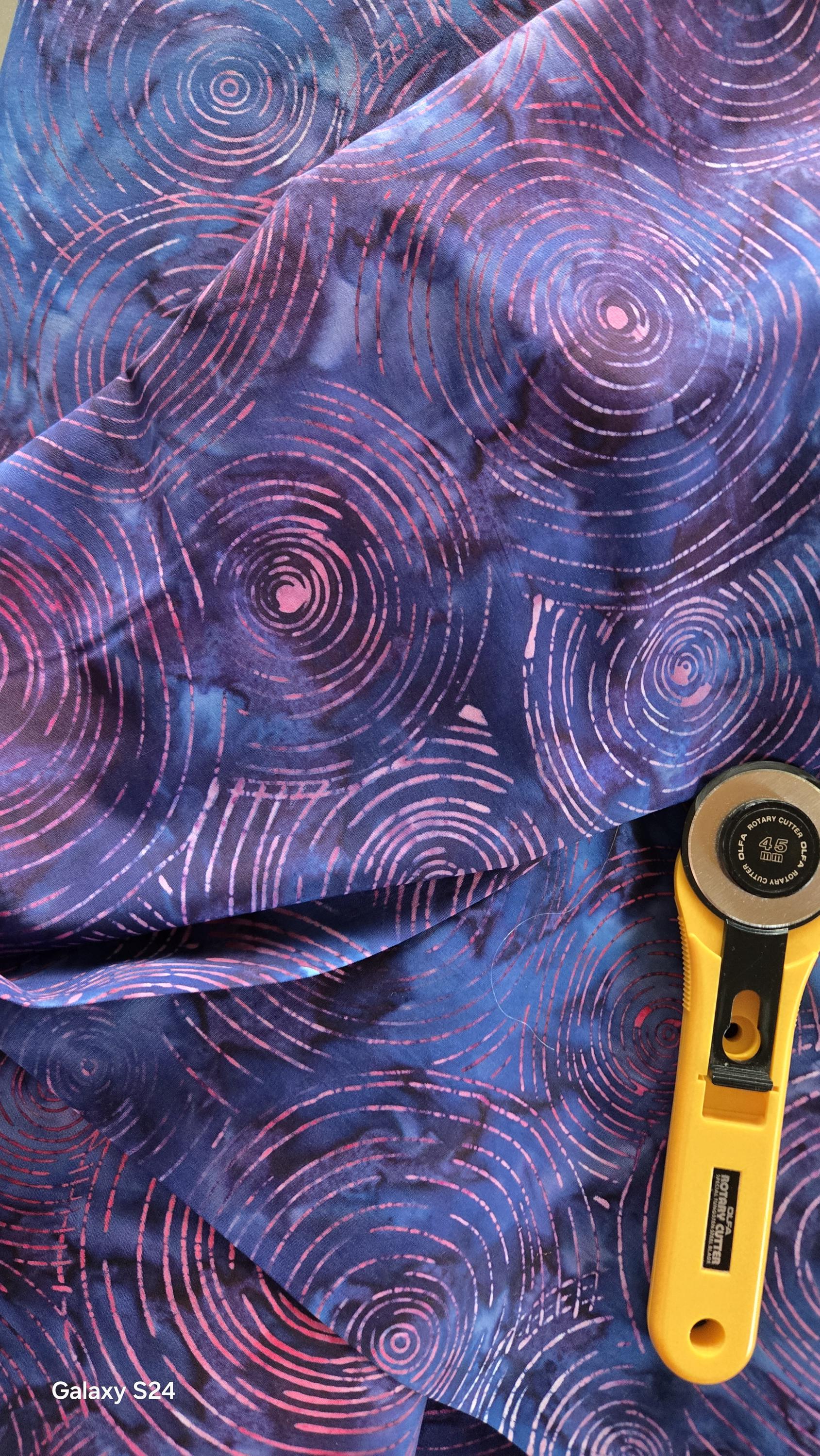Amethyst Batik Quilting Fabric: Interstellar Lunn Studios Cotton, EOB ...