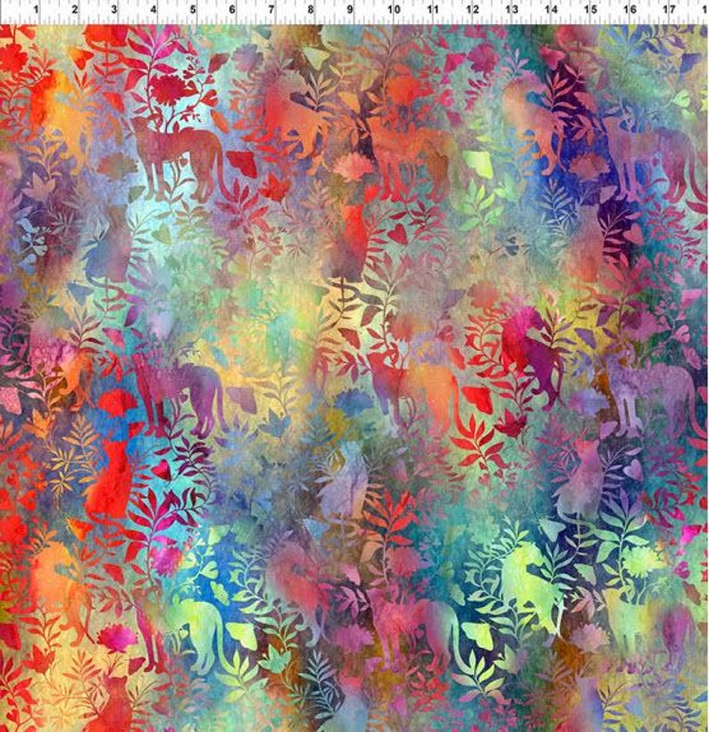Animal Fabric Impressions by Jason Yenter Quilting Fabric Vibrant ...