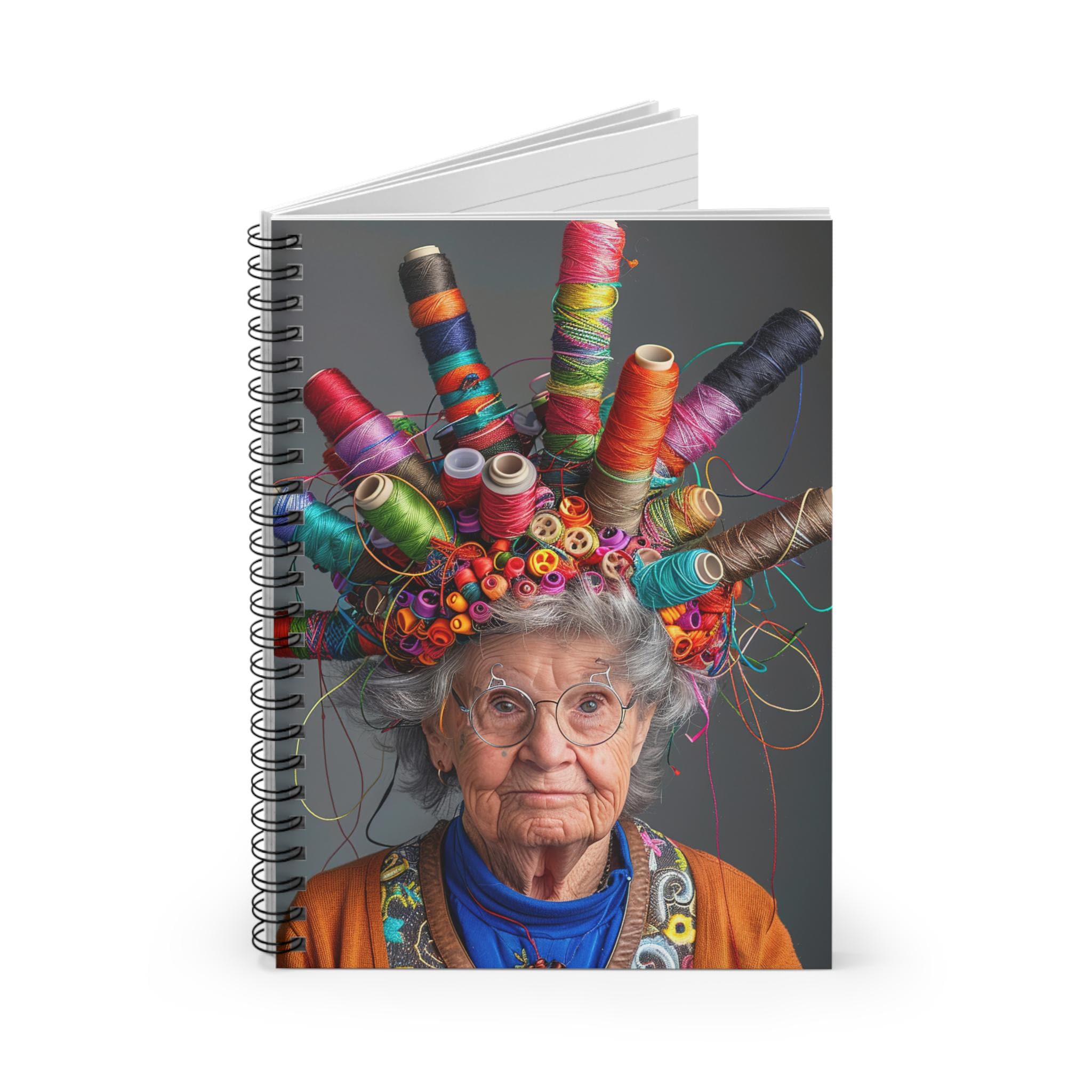 Women in Threads Spiral Notebook: Ruled Line Journal for Sewing ...