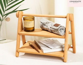 Wooden 2 Tier Desk Shelf - Etsy