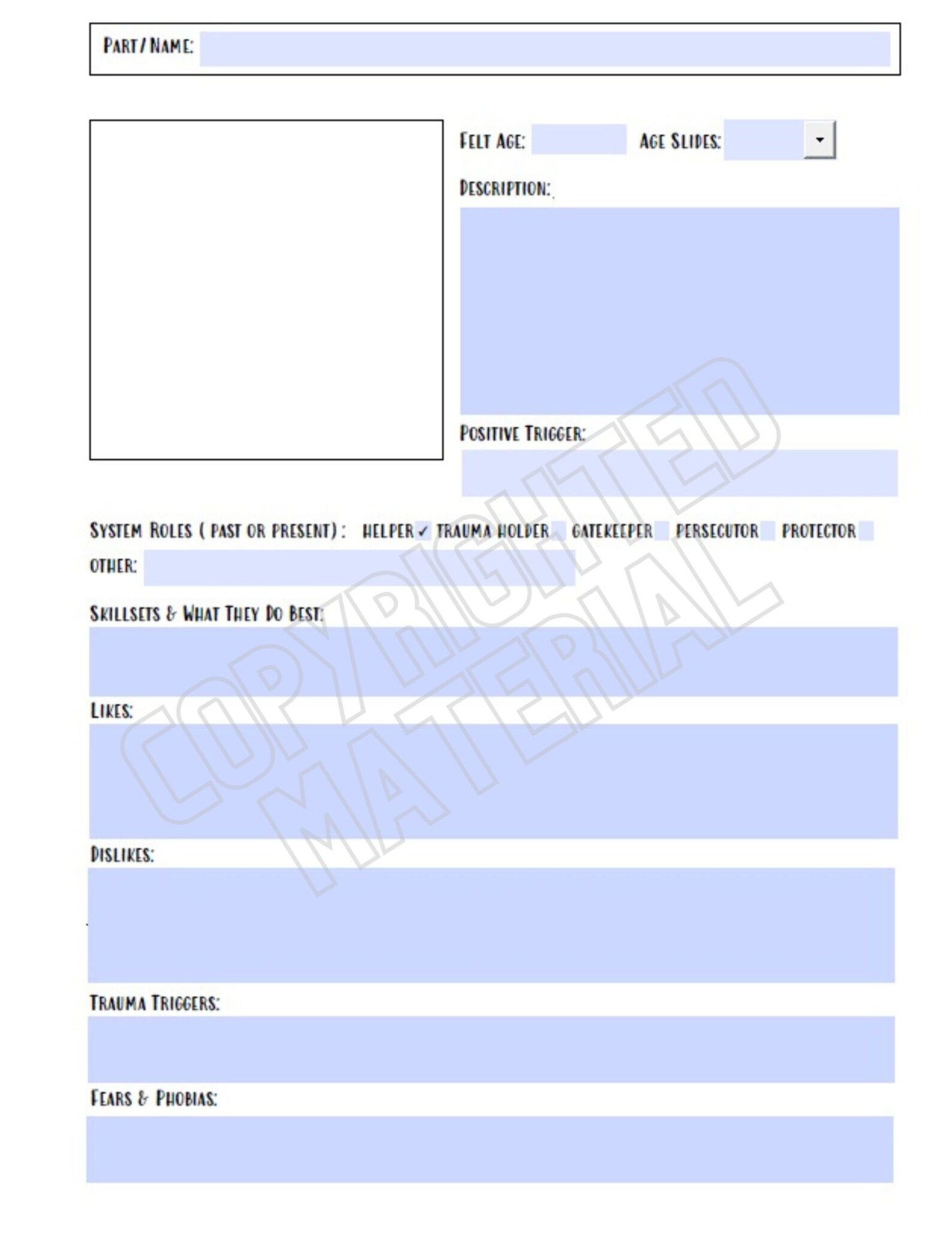 The Digital Fillable System Parts Journal for DID and OSDD Systems - Etsy