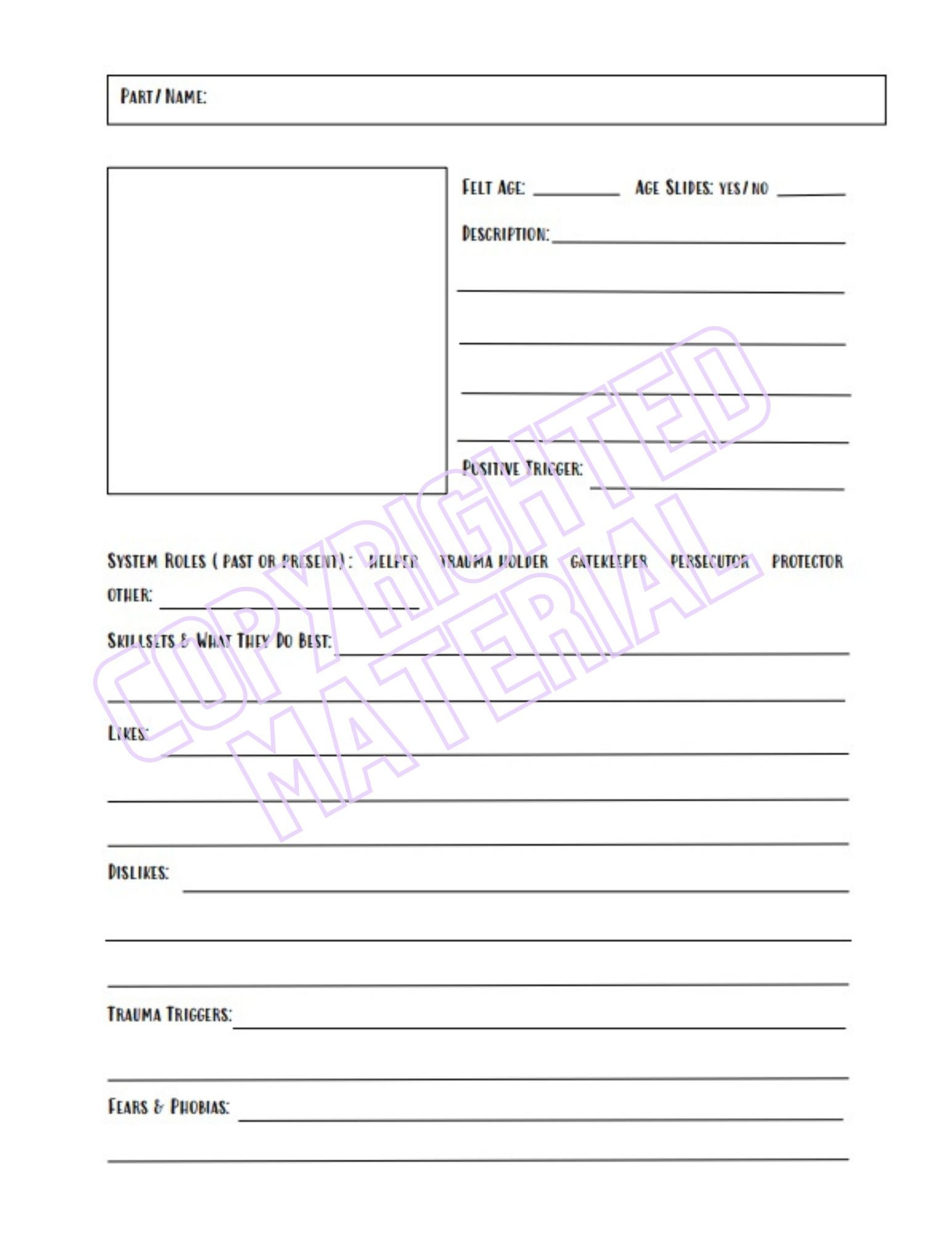 The System Parts Journal for DID and OSDD Systems - Etsy