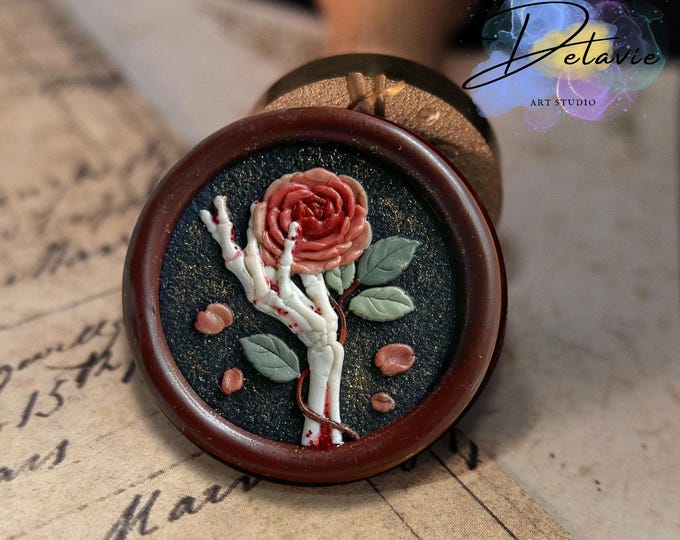 Botanical Flowers Wax Seal Stamp,flower Wedding Wax Seal Stamp ,flora ...